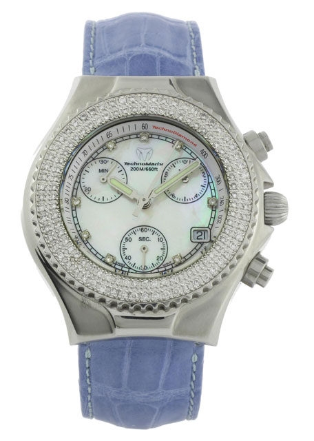 Technomarine Techno Diamond - Silver Dial & Leather Strap