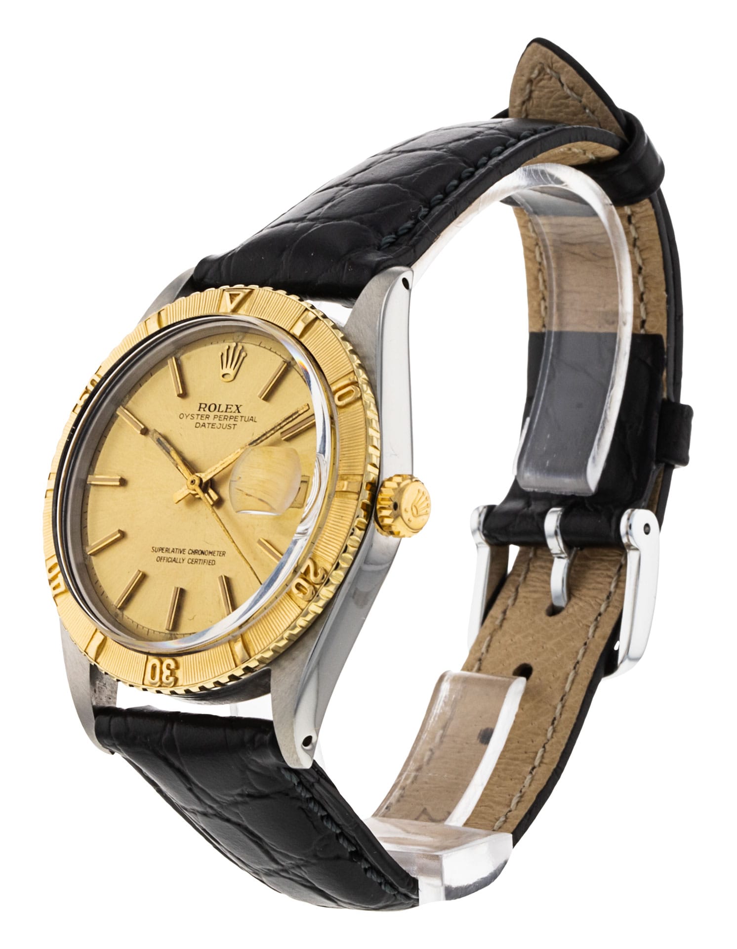 Rolex Turn-O-Graph - Champagne Baton Dial & Leather Strap