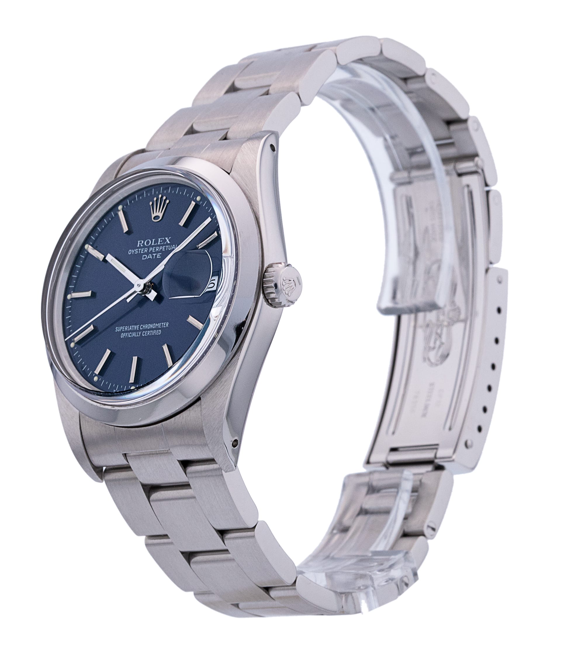 Rolex Oyster Perpetual Date - Blue Baton Dial