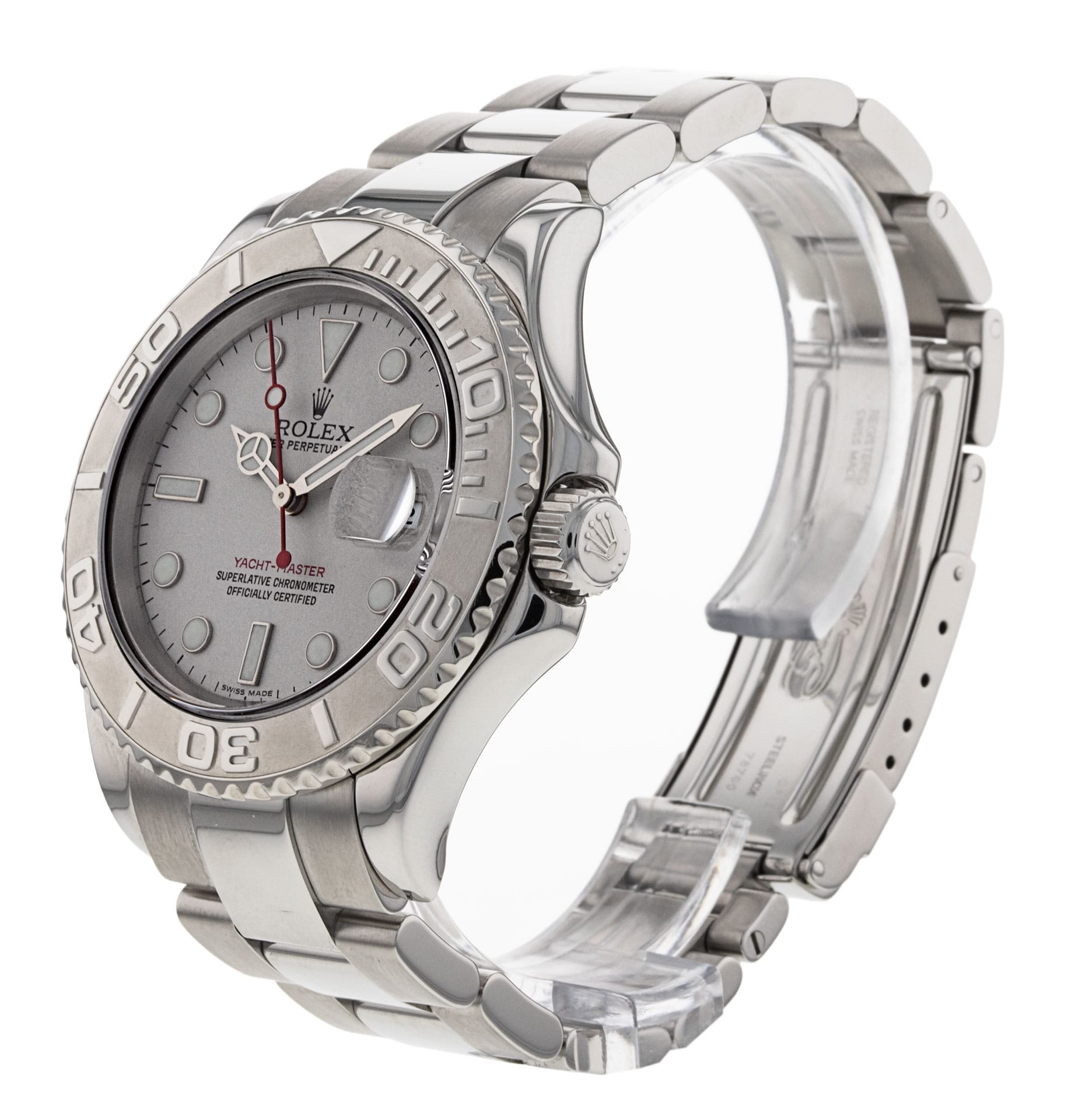Rolex Yacht-Master 16622 - Platinum Dial & Bracelet Strap