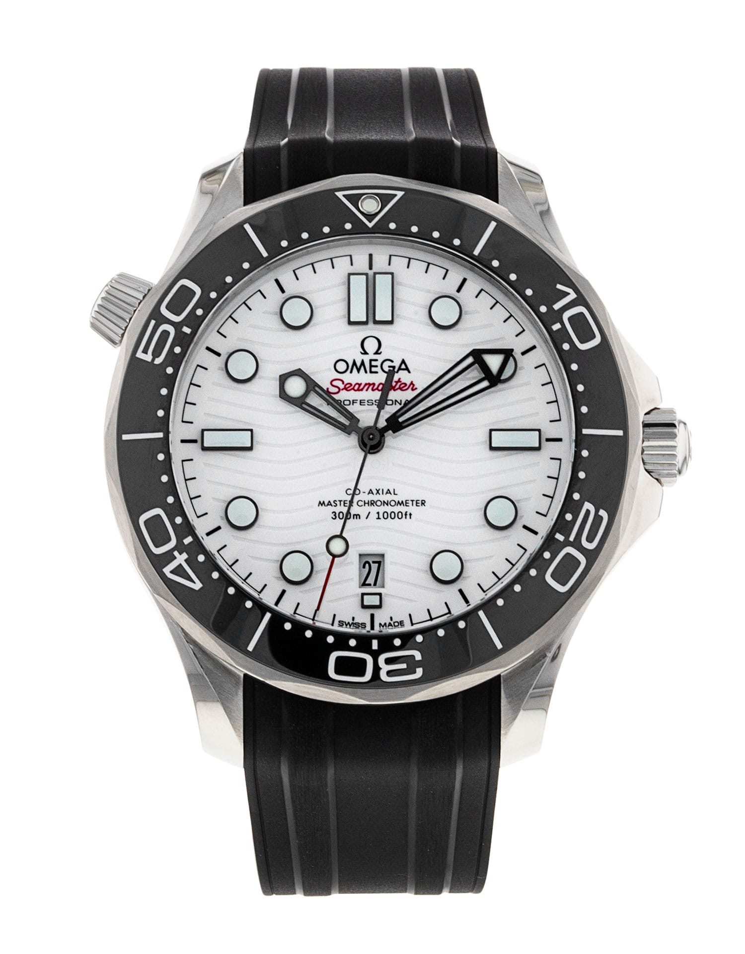 Omega Seamaster Diver 300m - White Dial & Rubber Strap