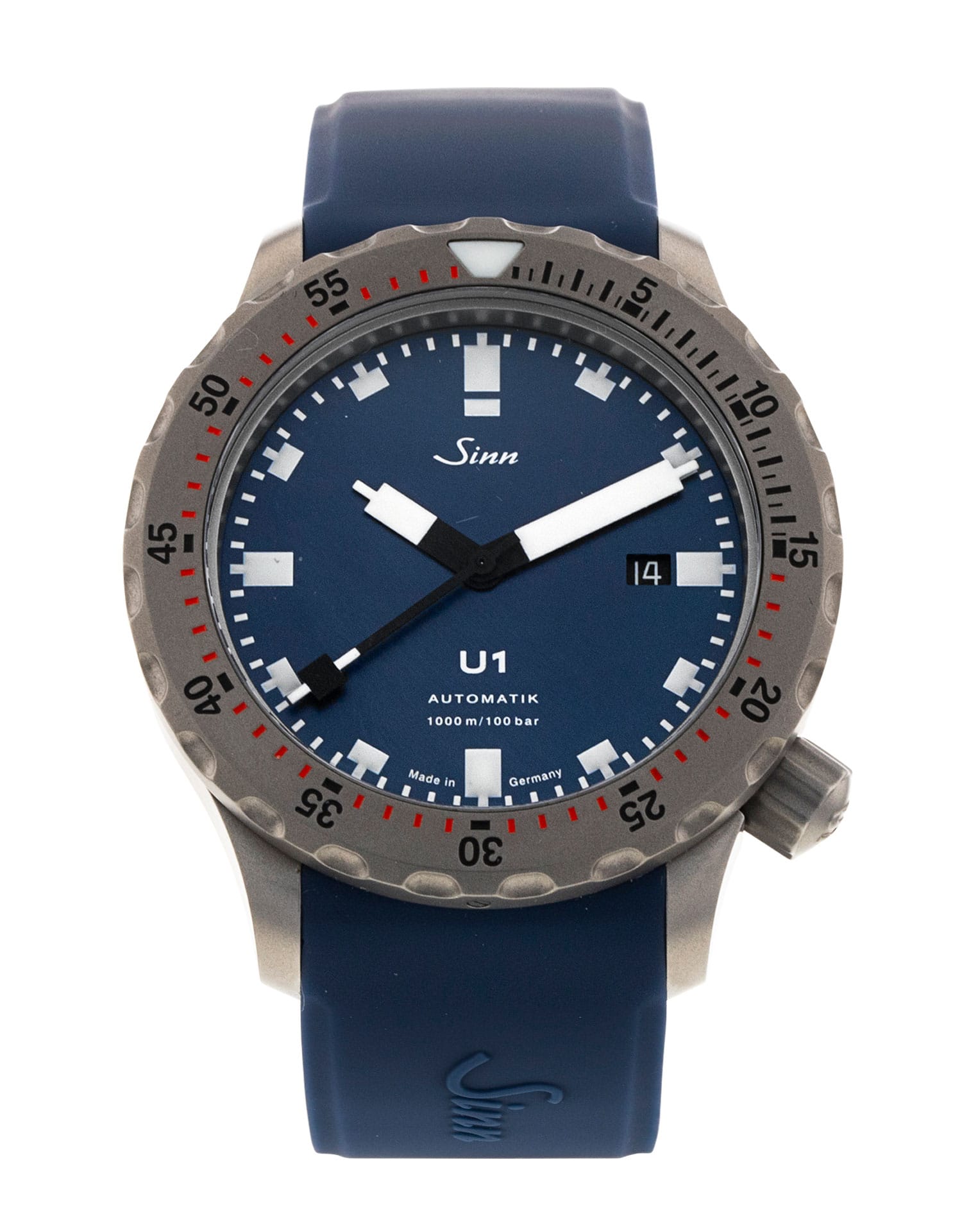 Sinn U1 1010.0102 - Blue Dial & Rubber Strap