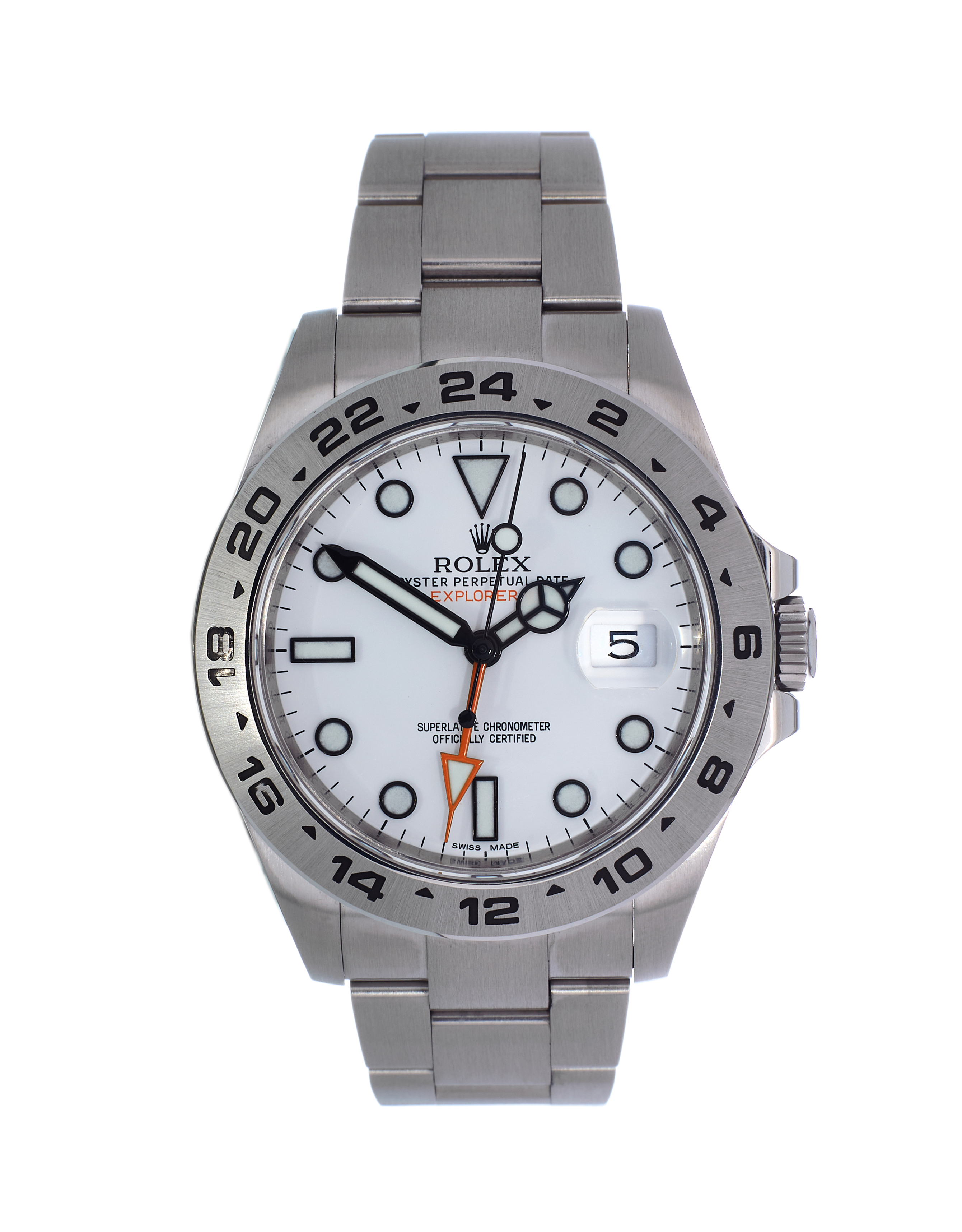 Rolex Explorer II 216570 - White Dial & Bracelet Strap