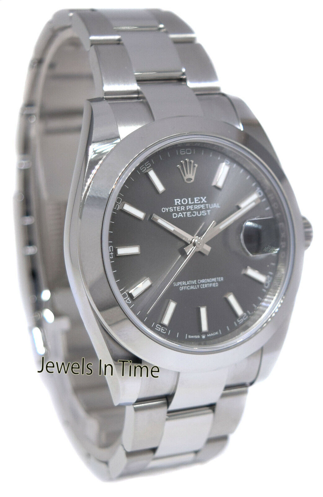 Rolex Datejust 41 126300 - Slate Baton Dial & Bracelet Strap