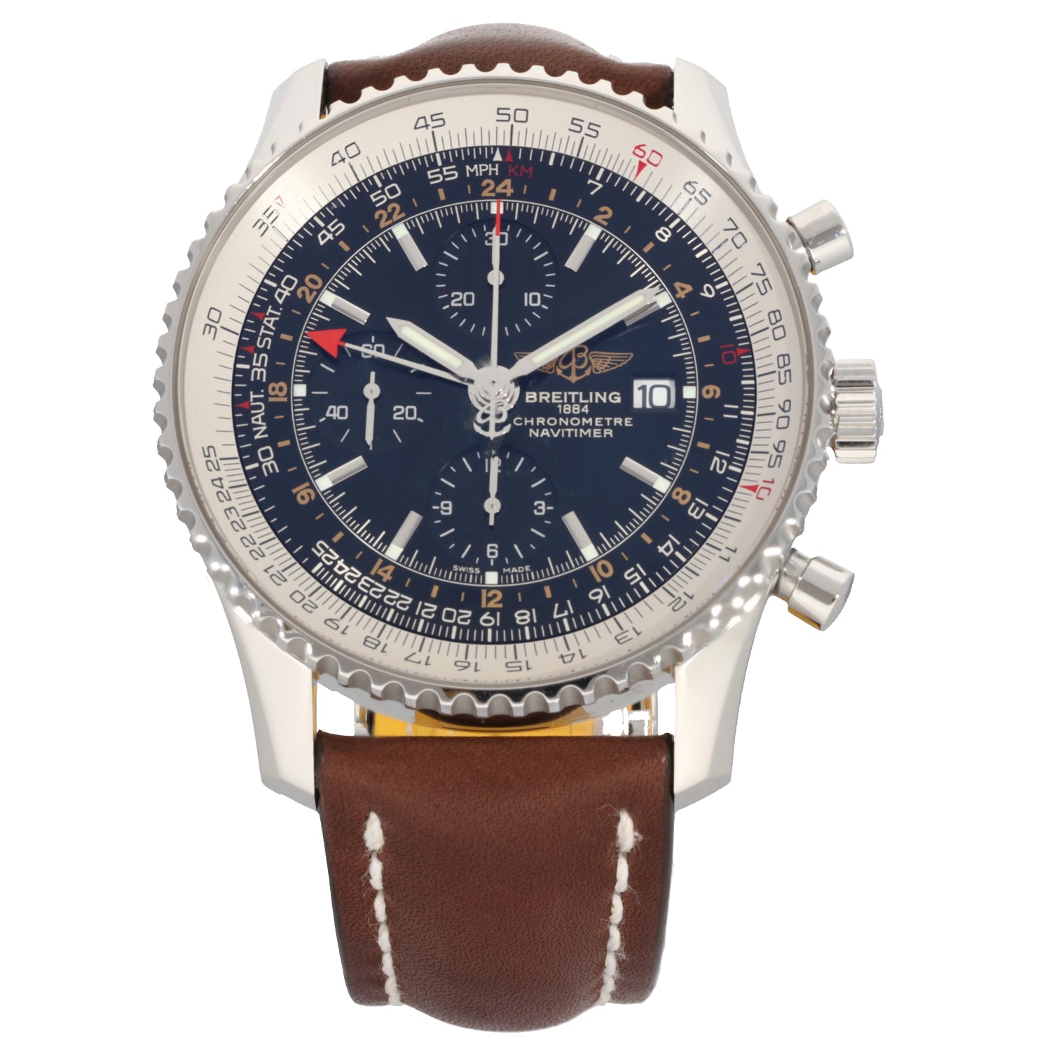 Breitling Navitimer Chronograph GMT 46 - Black Baton Dial