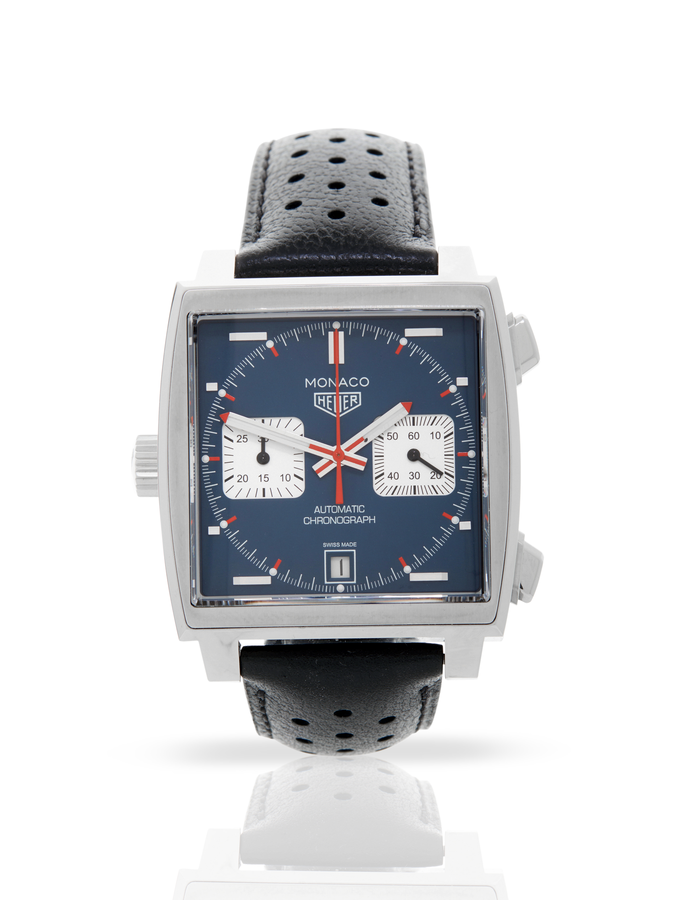 Tag Heuer Monaco - Blue Baton Dial & Leather Strap