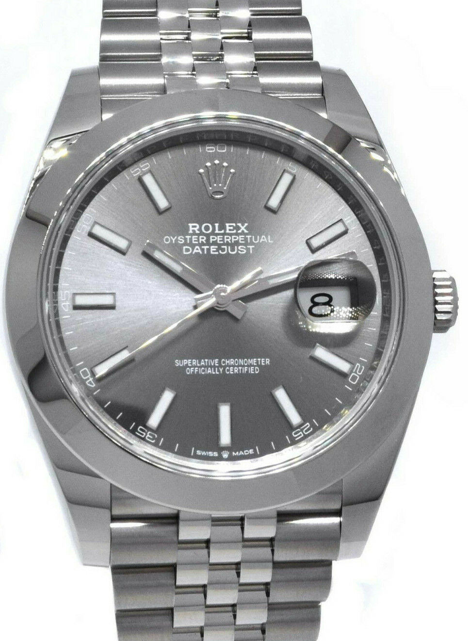 Rolex Datejust 41 - Silver Baton Dial & Bracelet Strap