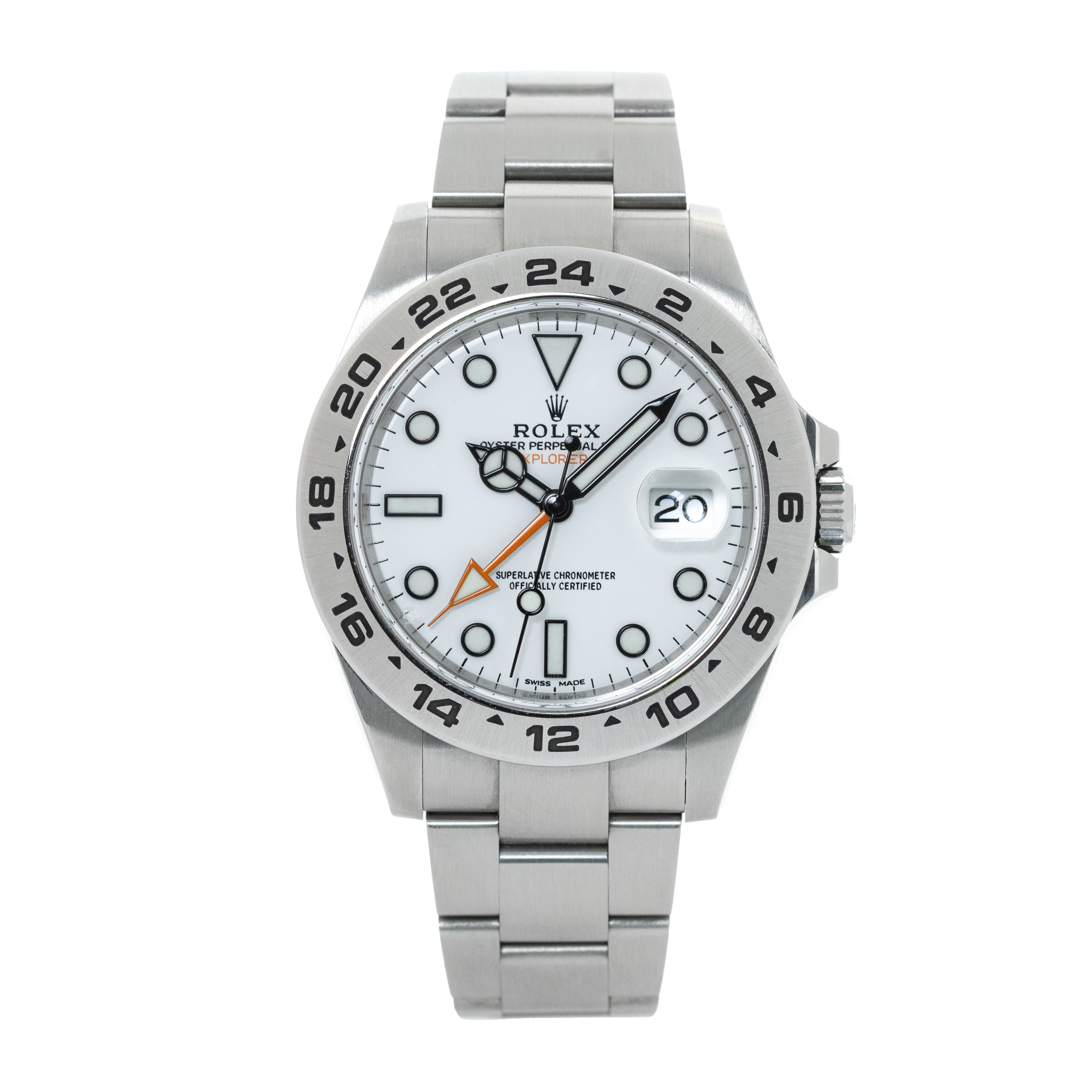 Rolex Explorer II 216570 - White Dial & Bracelet Strap
