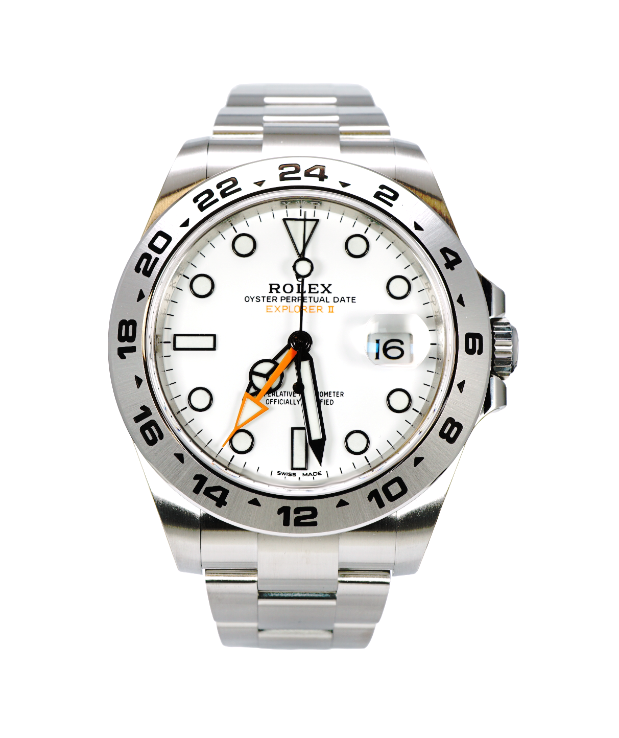 Rolex Explorer II 216570 - White Dial & Bracelet Strap