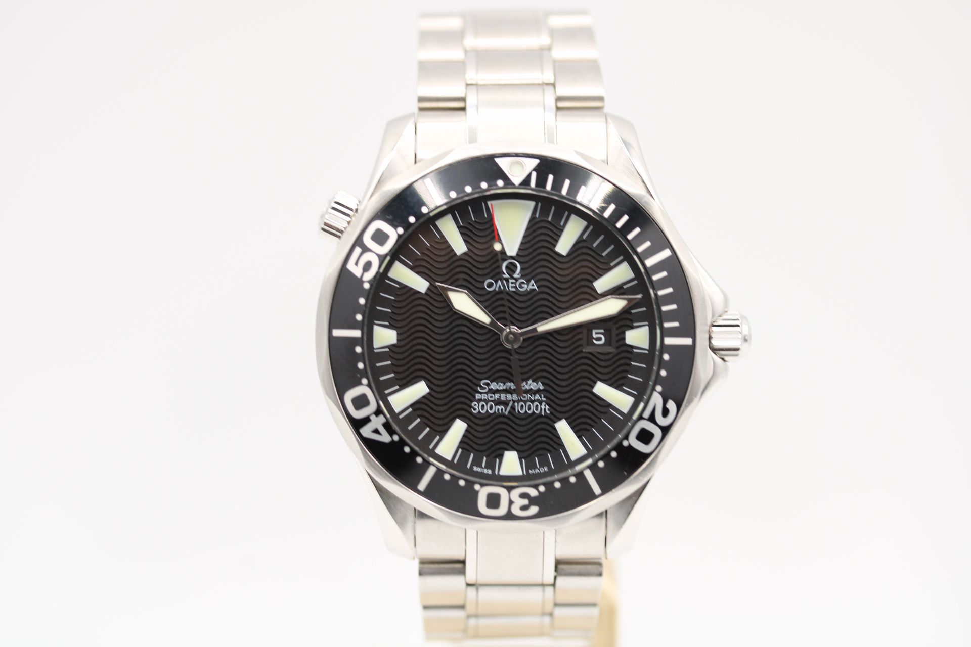 Omega Seamaster 300m - Black Baton Dial & Bracelet Strap