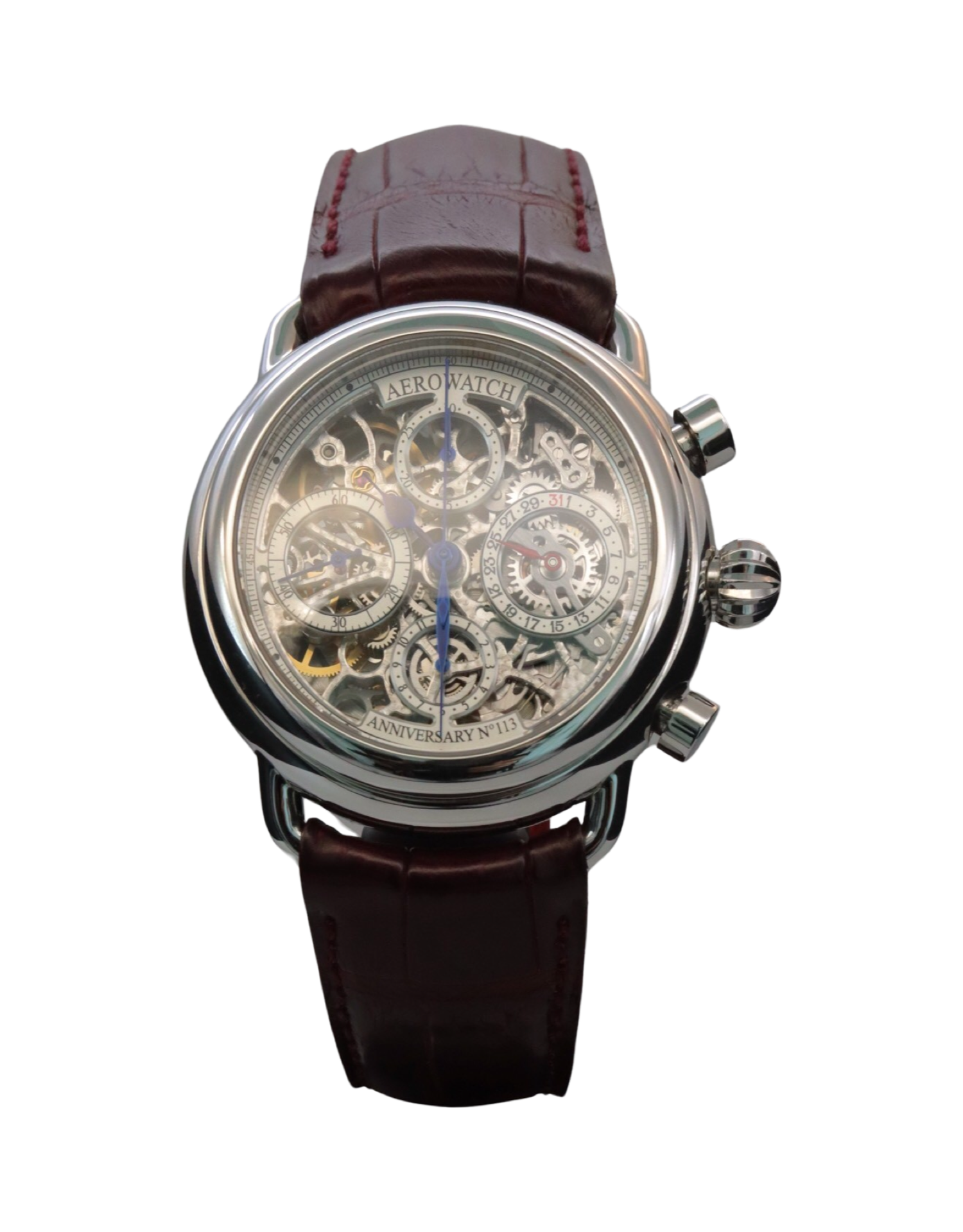 Aerowatch 1942 - Skeleton Dial & Leather Strap