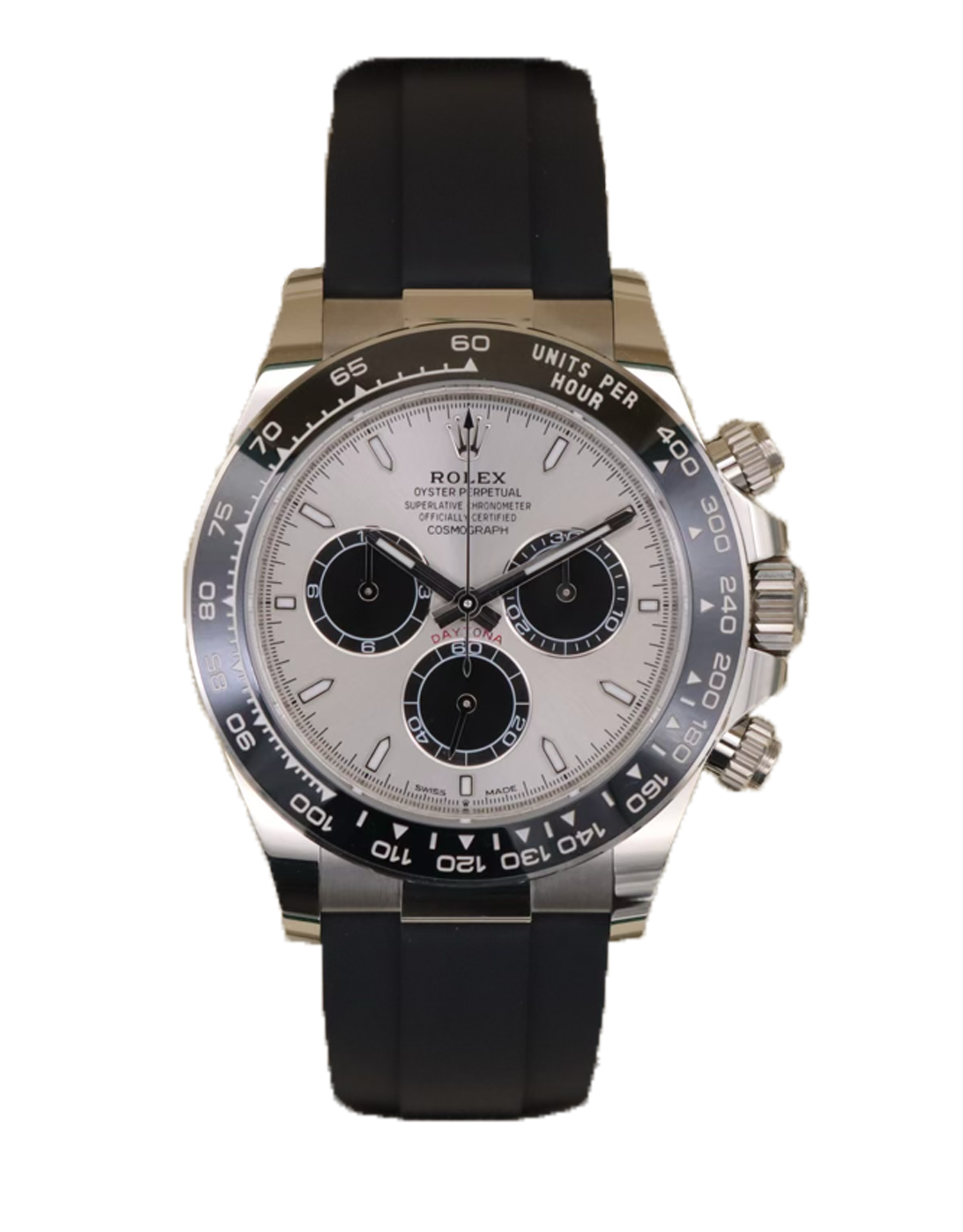 Rolex Daytona 126519 LN - Steel Baton Dial & Rubber Strap