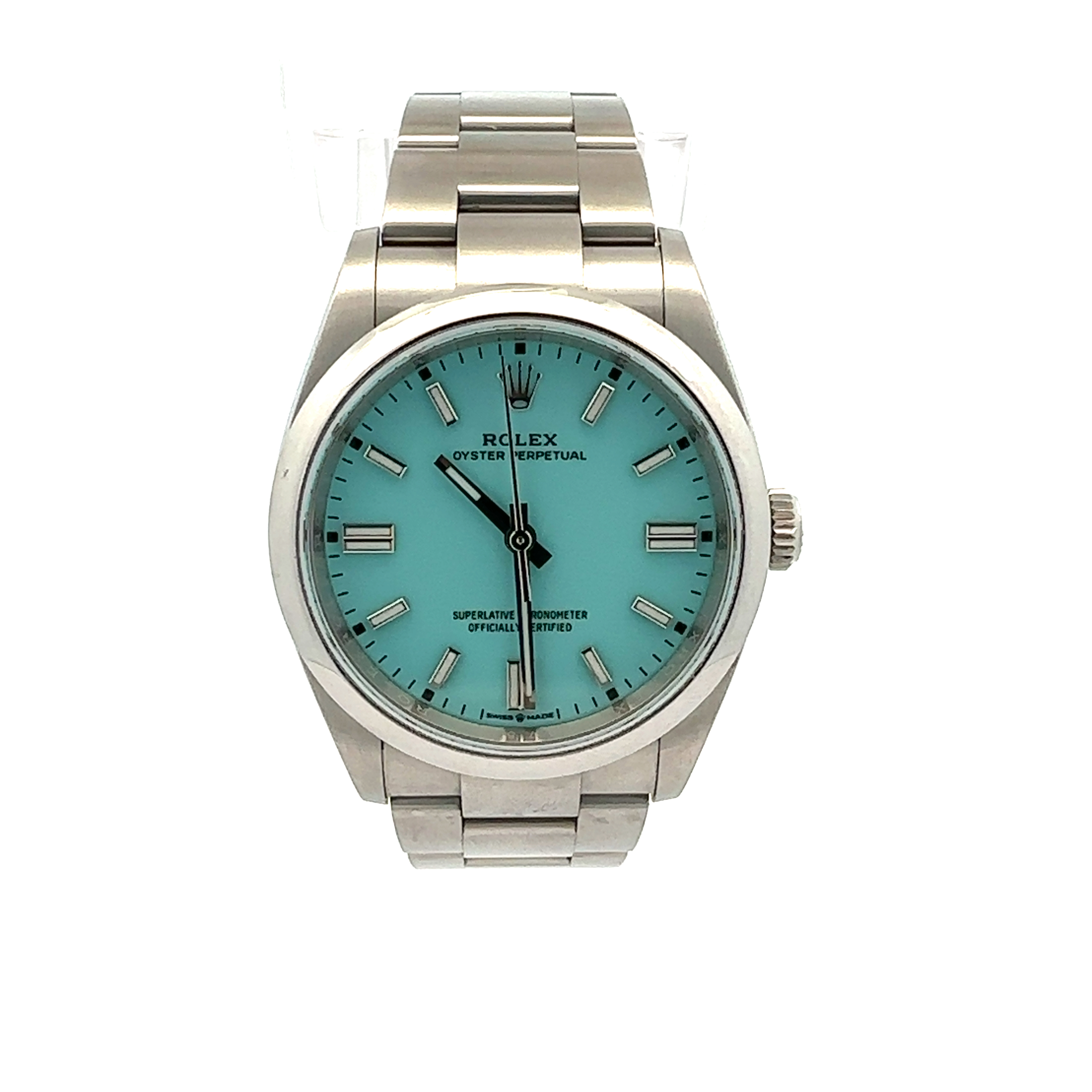 Rolex Oyster Perpetual - Turquoise Dial & Bracelet Strap
