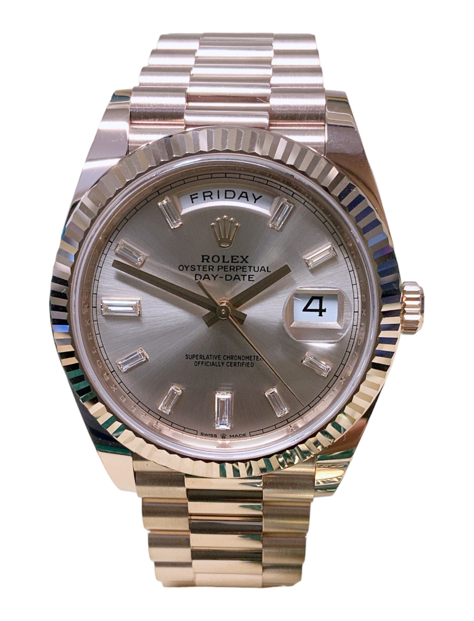 Rolex Day-Date 40 - Sundust Diamond Dial & Bracelet Strap