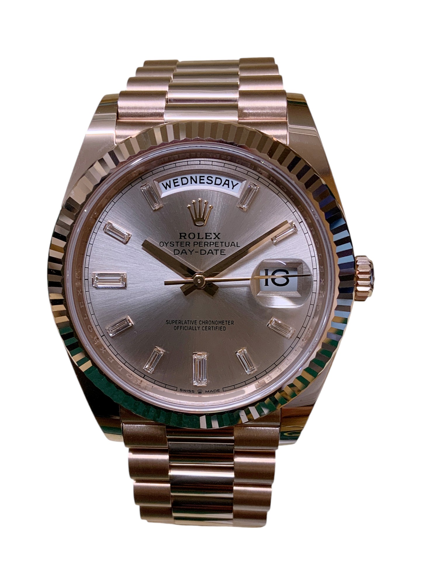 Rolex Day-Date 40 - Sundust Diamond Dial & Bracelet Strap