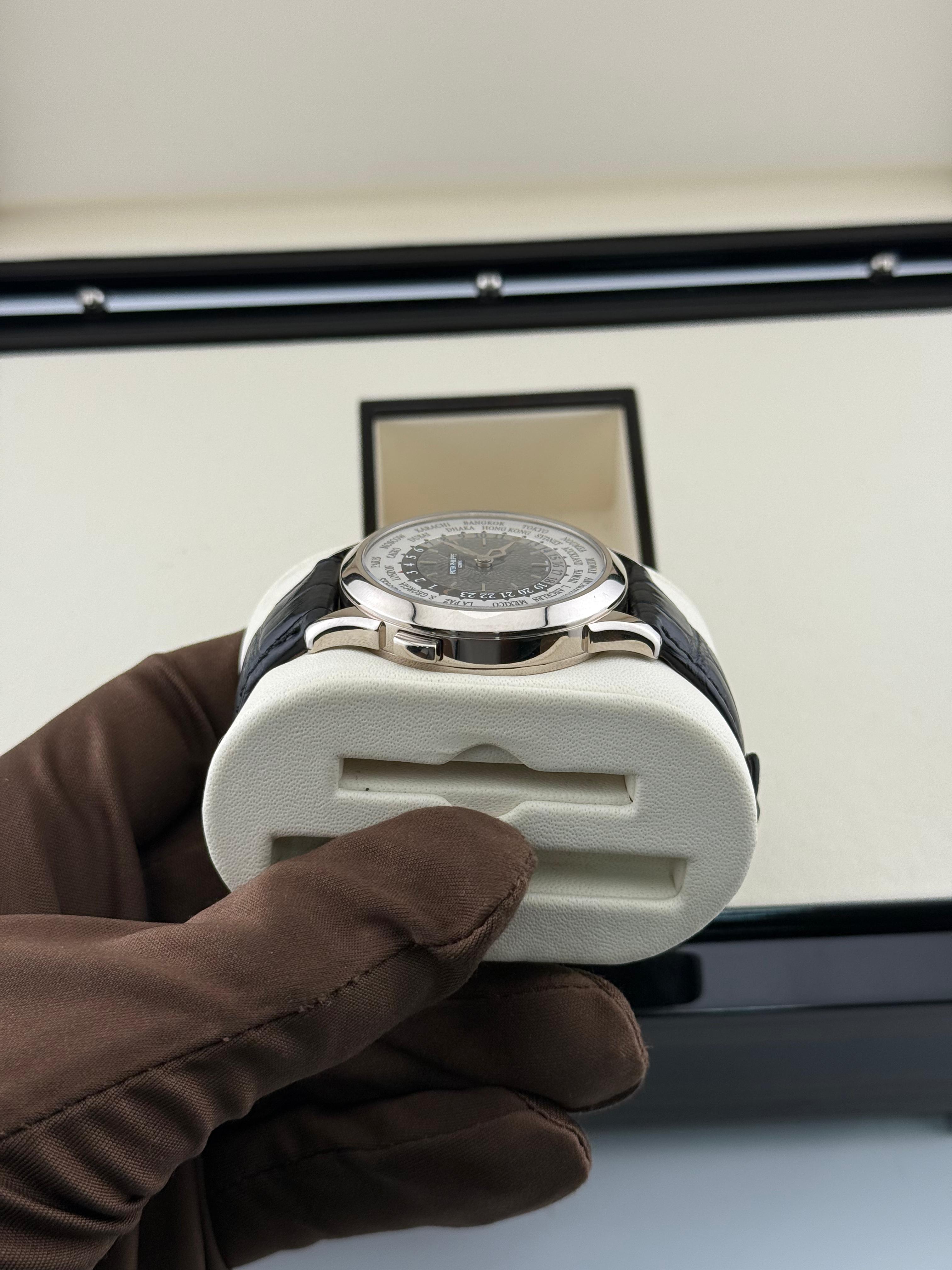 Patek Philippe World Time - Silver Dial & Leather Strap