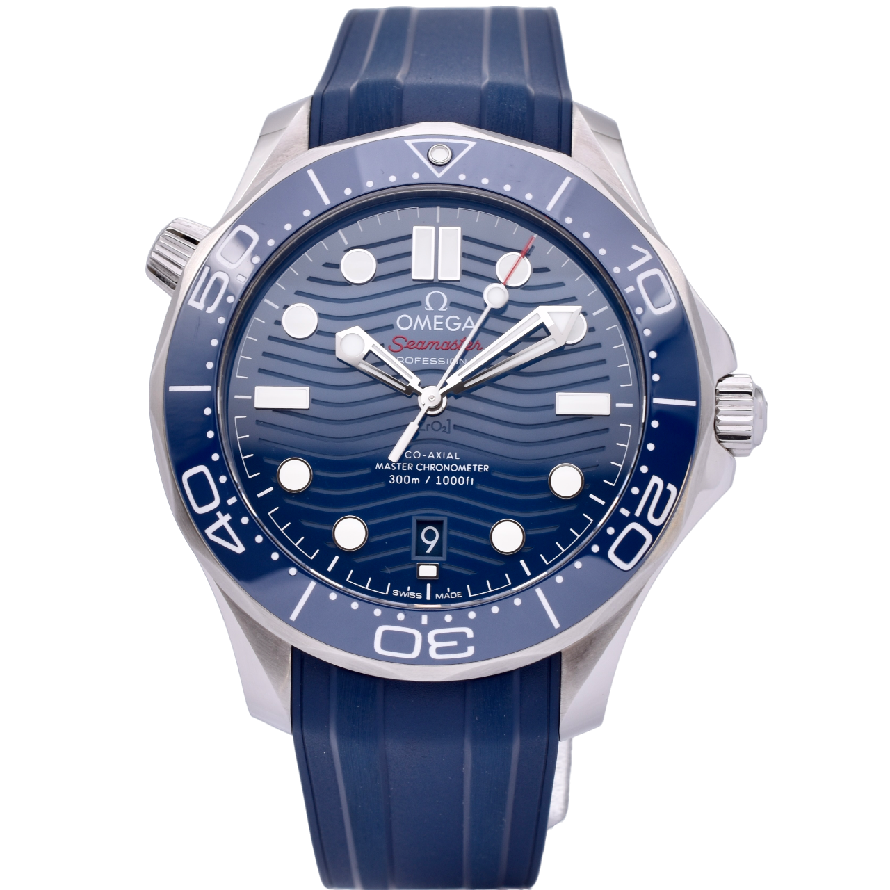 Omega Seamaster Diver 300m - Blue Dial & Rubber Strap