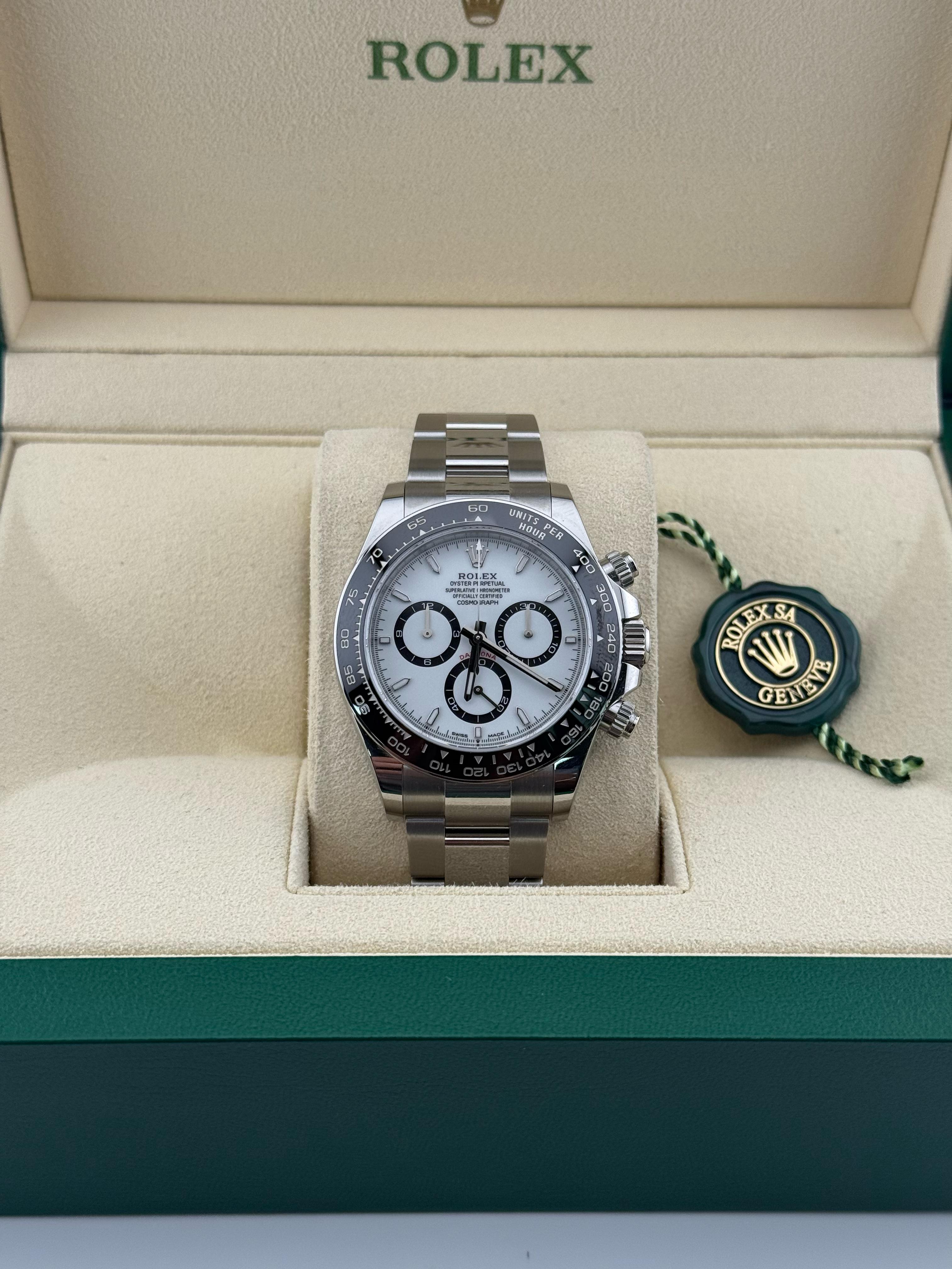 Rolex Daytona 126500 LN - White Dial & Bracelet Strap