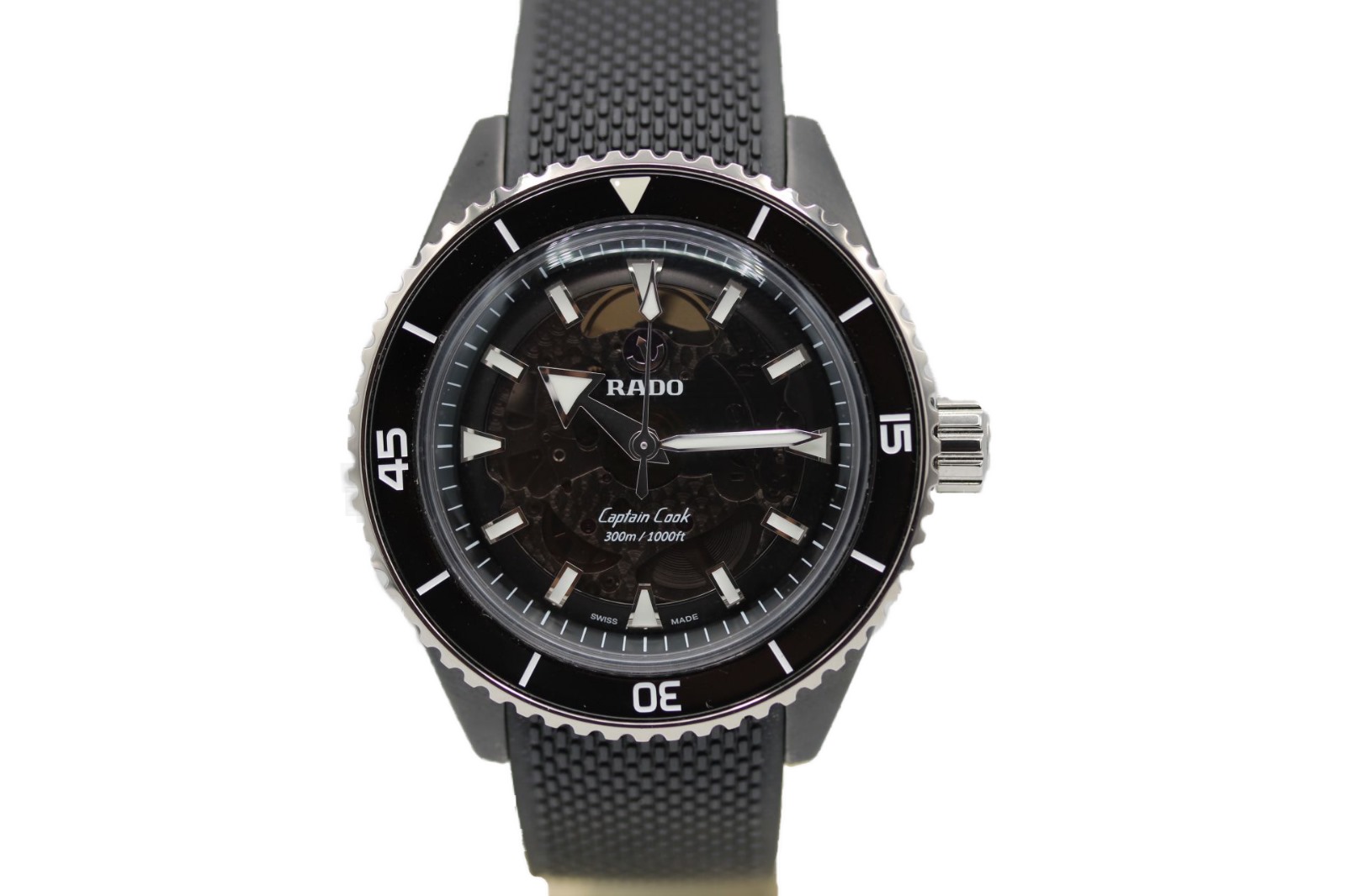 Rado Captain Cook R32127156 - Black Dial & Rubber Strap
