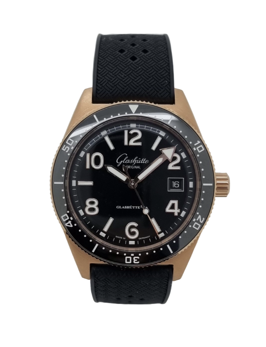 Glashutte Original SeaQ - Black Arabic Dial & Rubber Strap