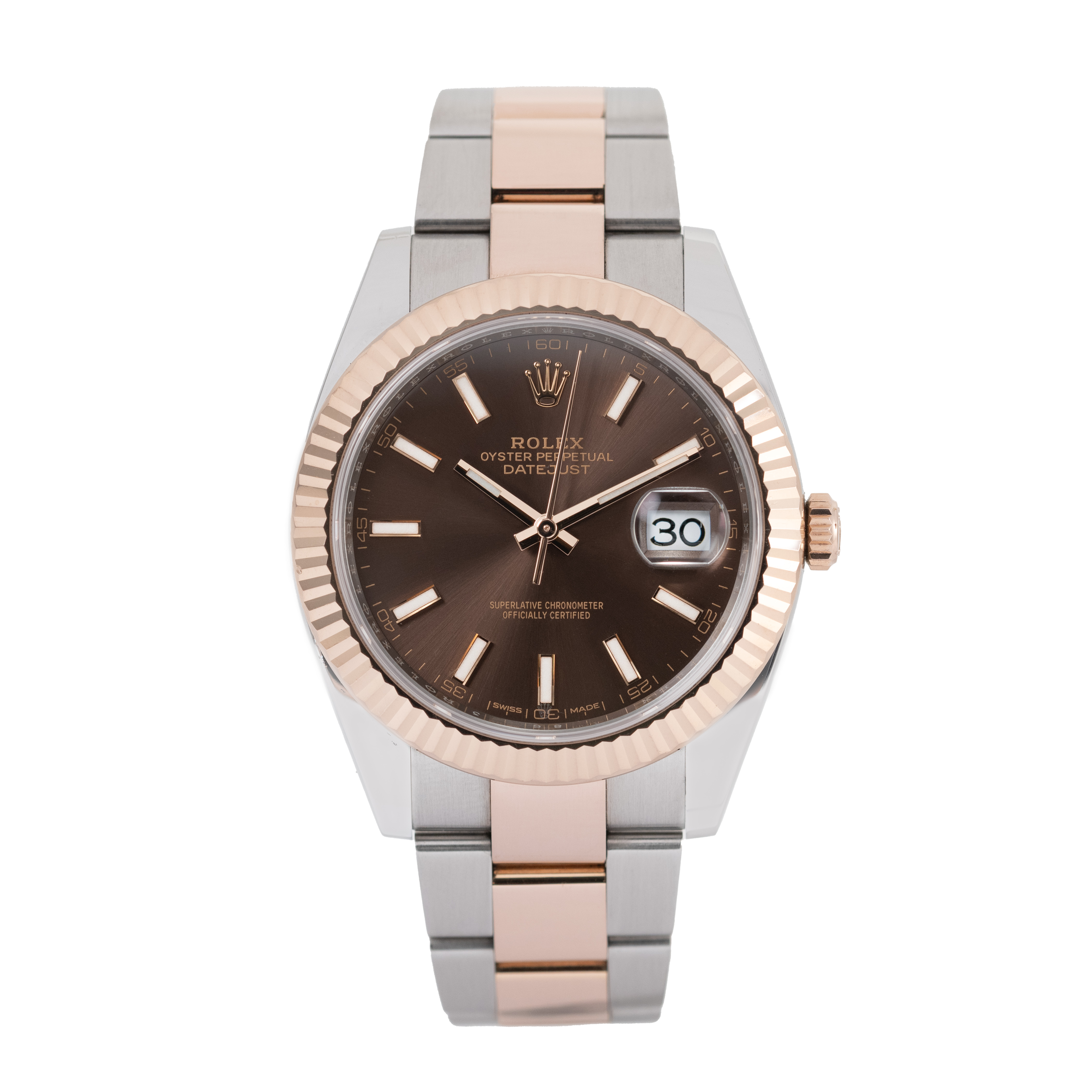 Rolex Datejust 41 - Chocolate Baton Dial & Bracelet Strap