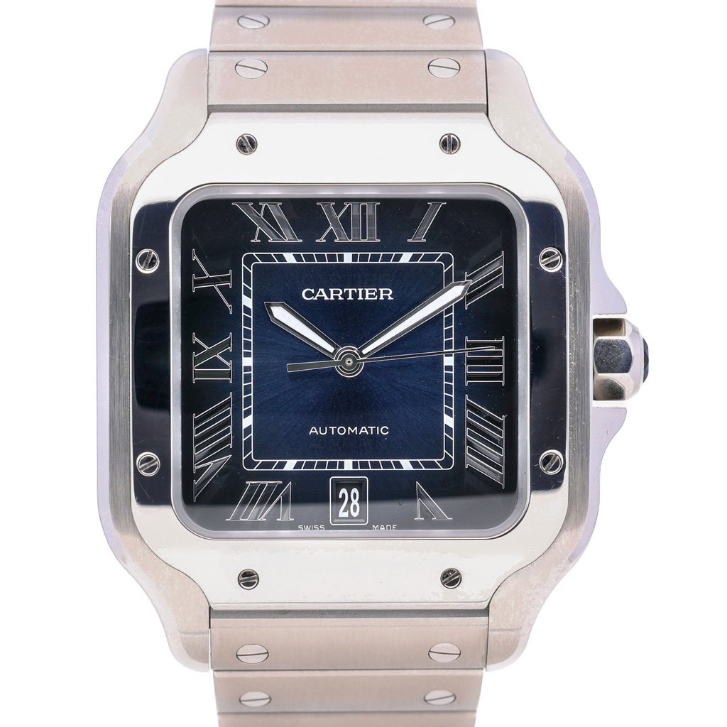 Cartier Santos De Cartier - Blue Roman Numeral Dial