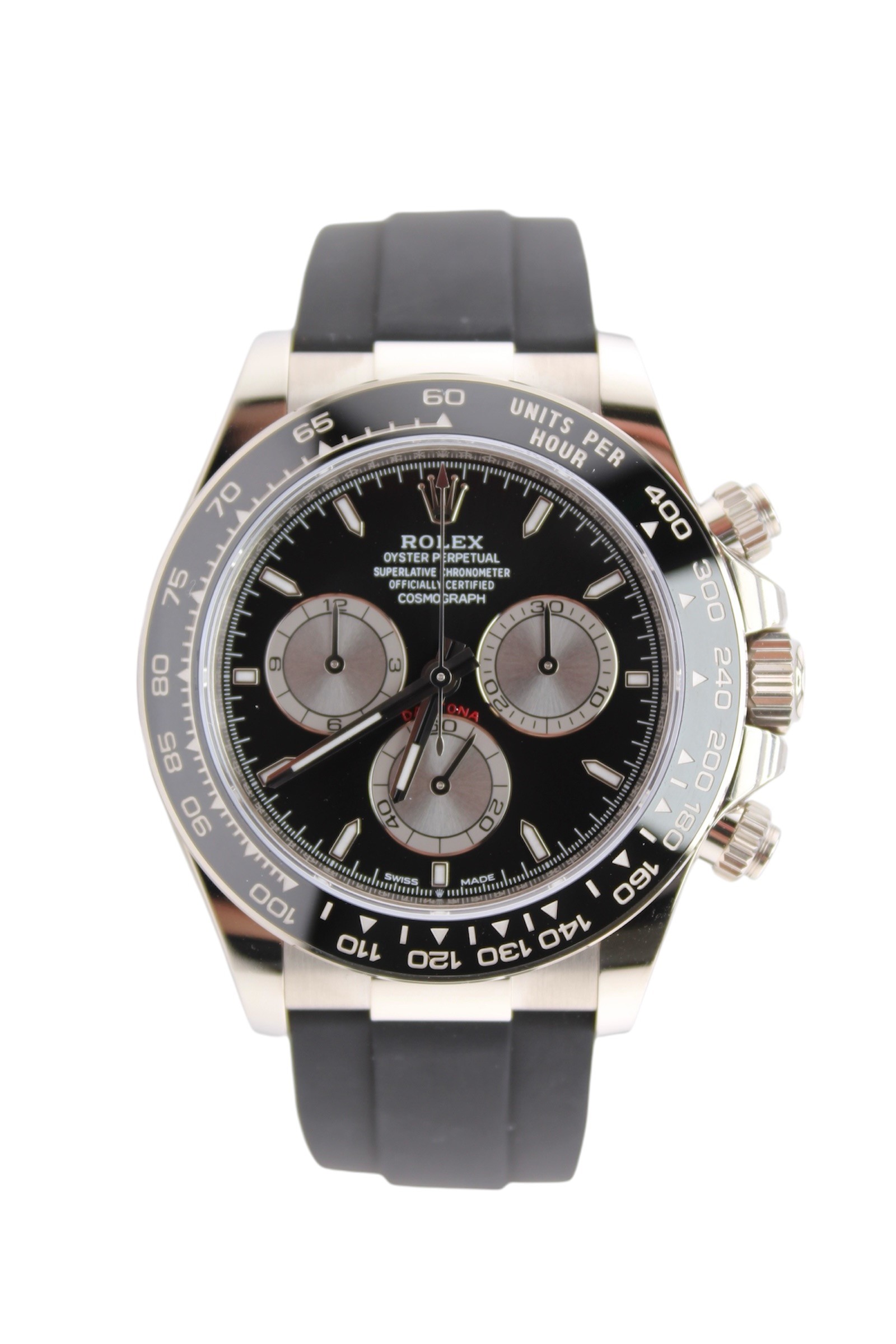 Rolex Daytona 126519 LN - Black Baton Dial & Rubber Strap