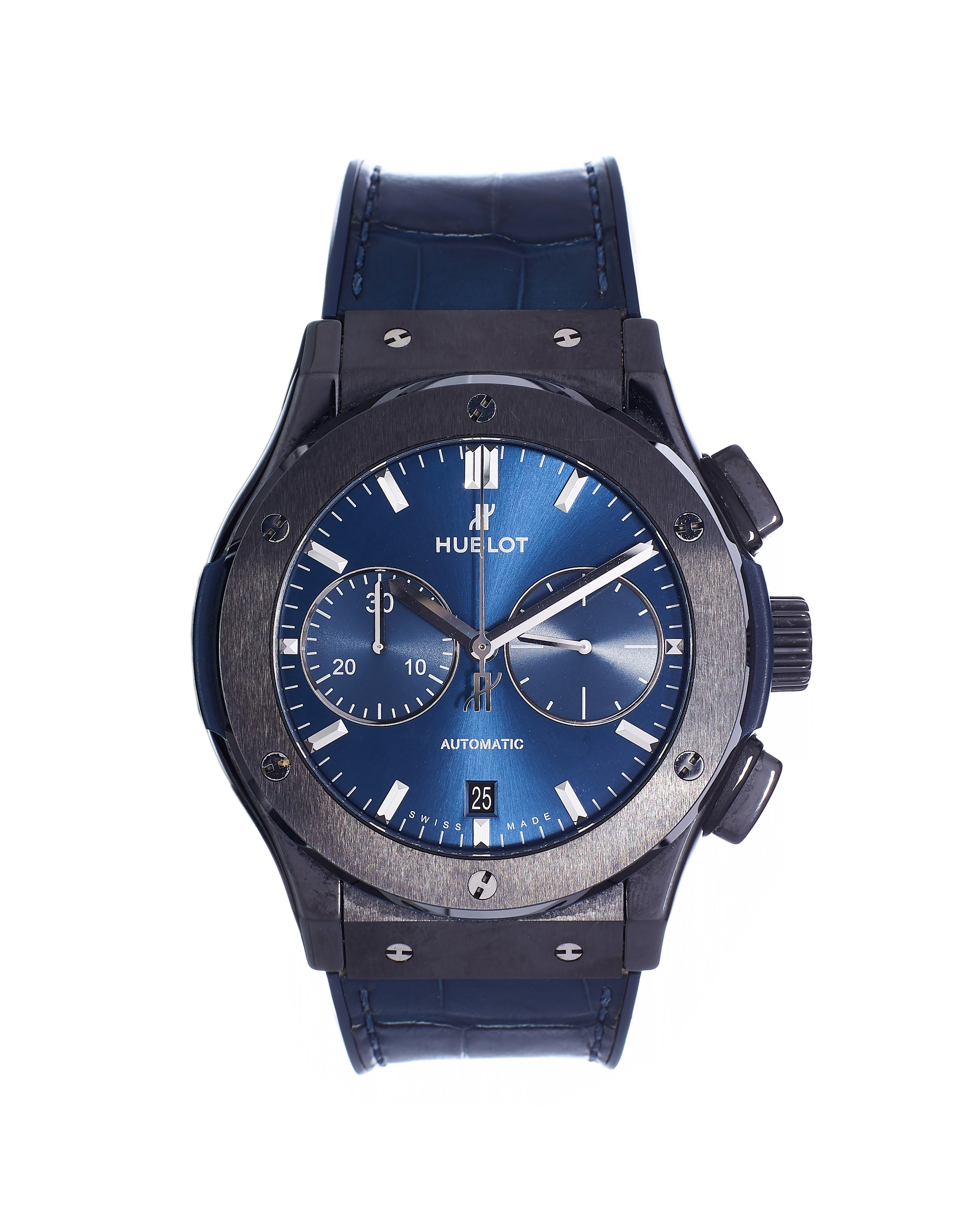Hublot Classic Fusion - Blue Baton Dial & Leather Strap