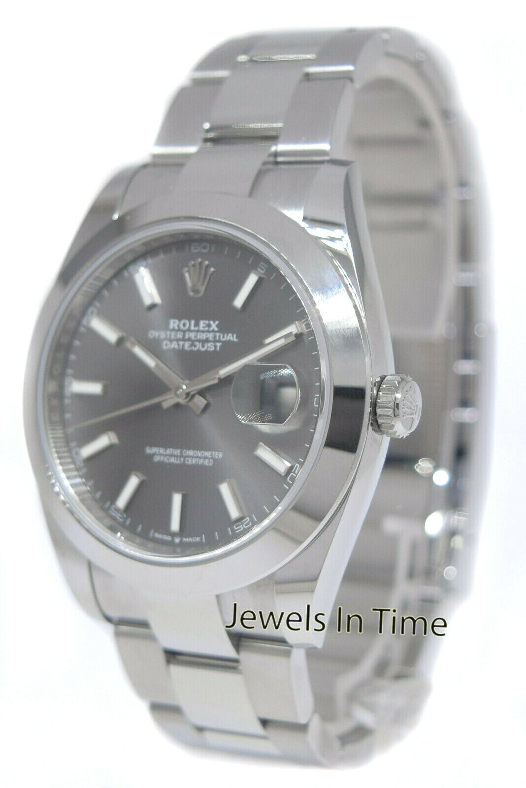 Rolex Datejust 41 126300 - Slate Baton Dial & Bracelet Strap