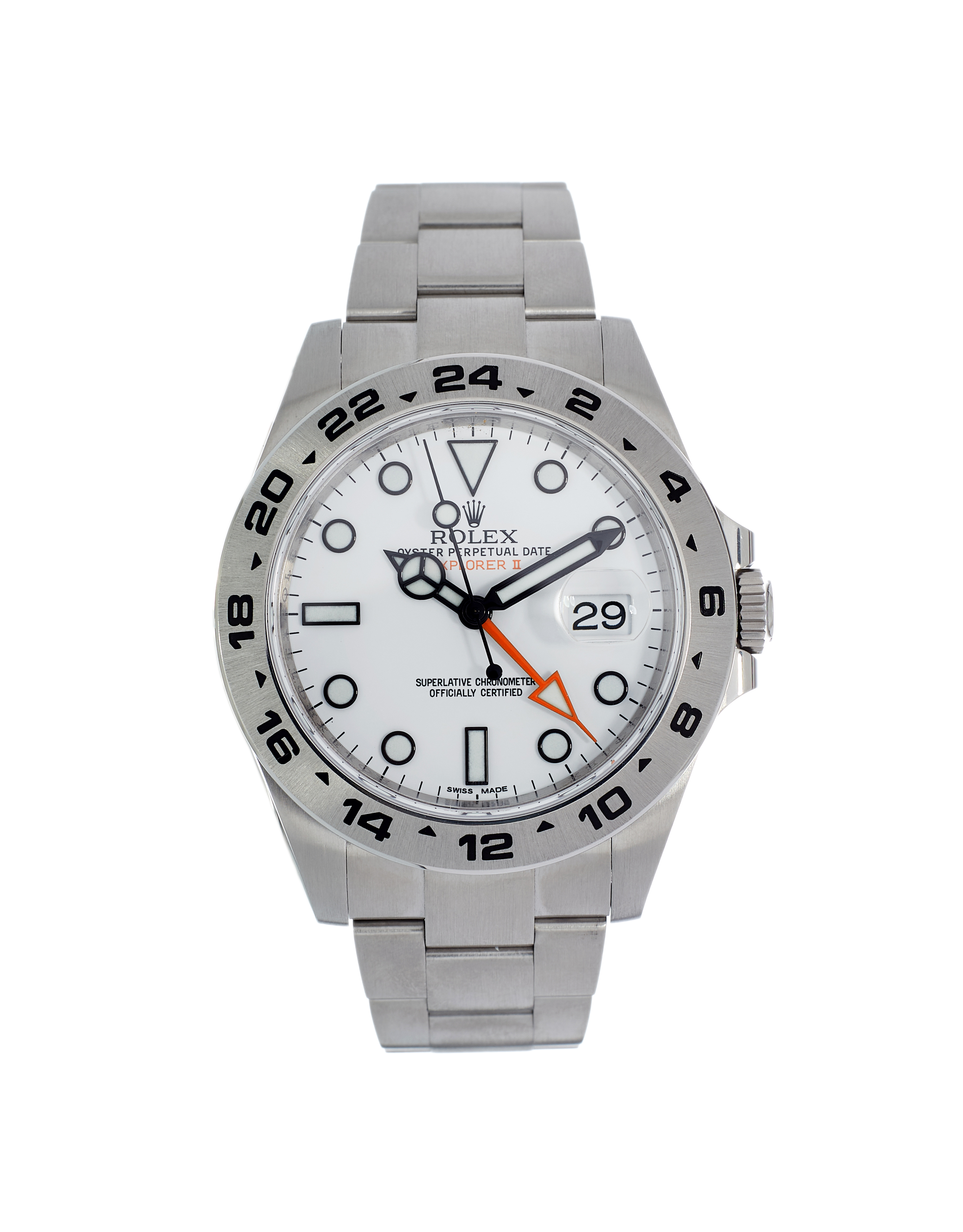 Rolex Explorer II 216570 - White Dial & Bracelet Strap