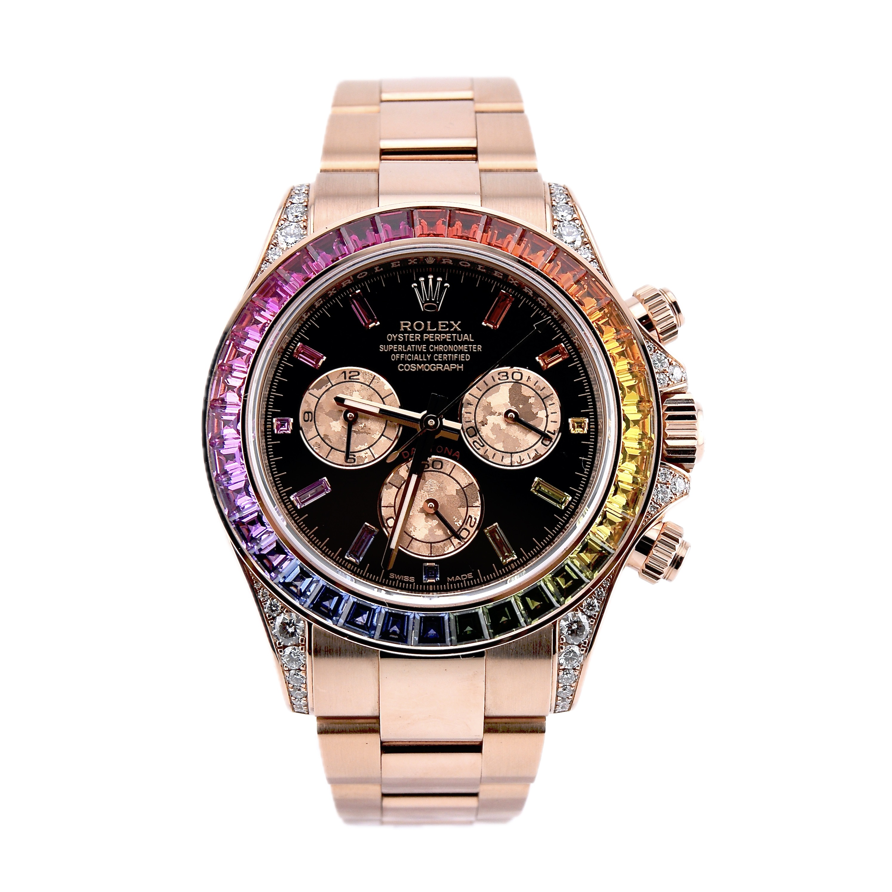 Rolex Daytona - Black Sapphires Dial & Bracelet Strap