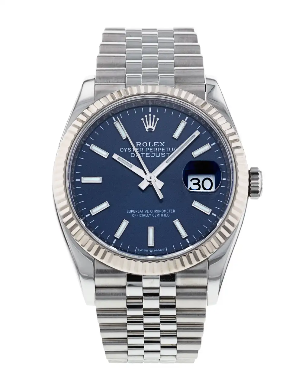 Rolex Datejust 126234 - Blue Baton Dial & Bracelet Strap