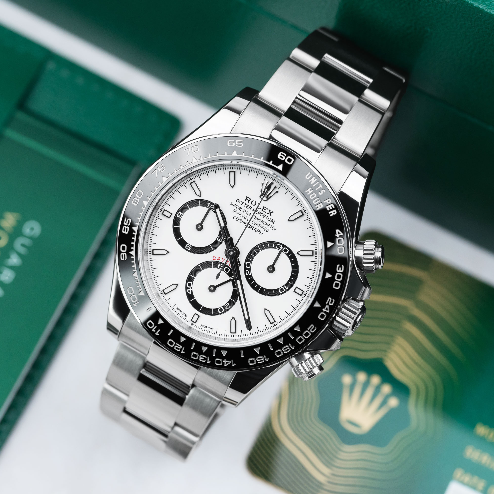 Rolex Daytona 126500 LN - White Dial & Bracelet Strap